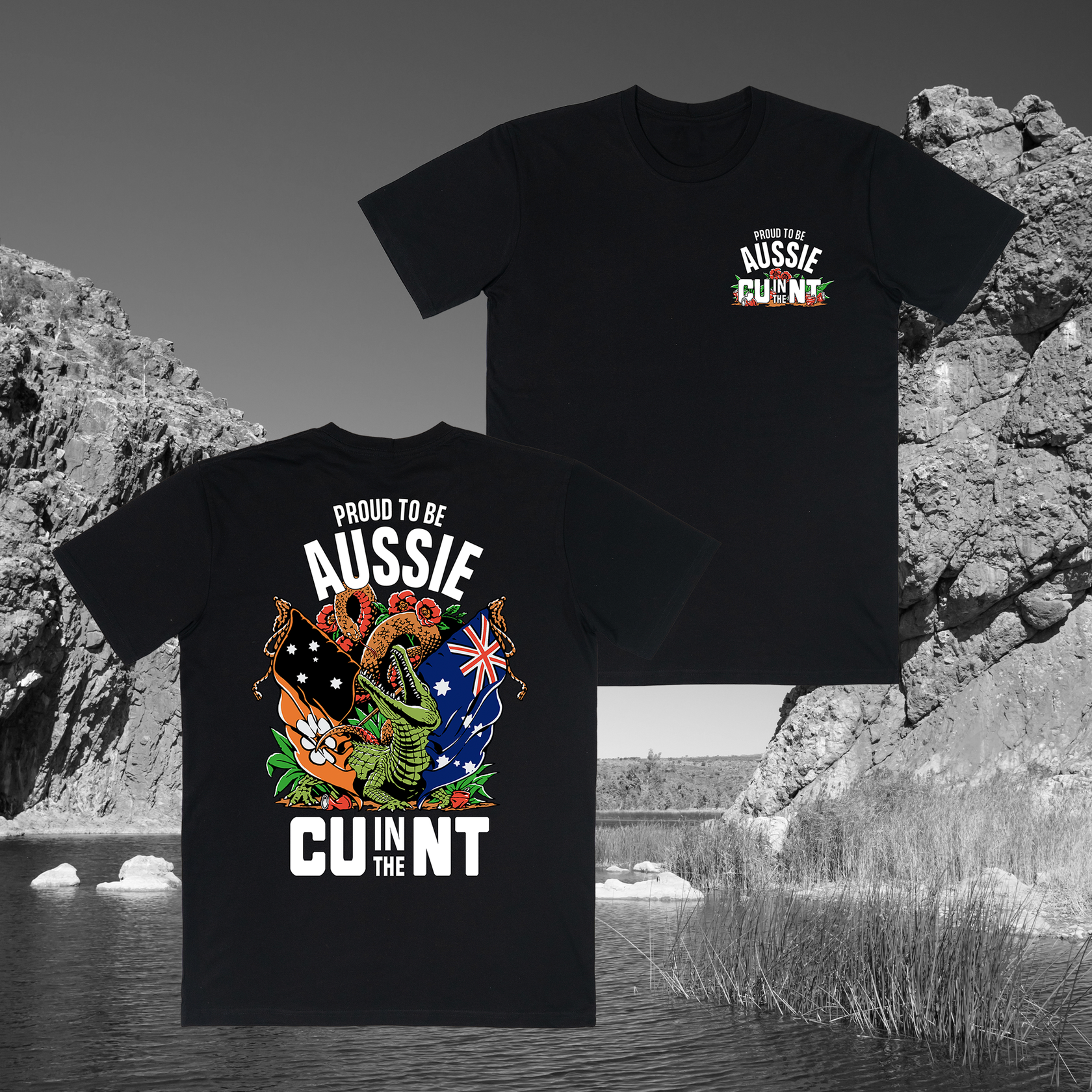 Aussie Pride Tee Black – NT Unofficial